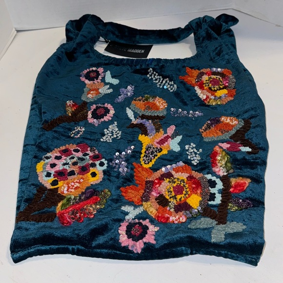 Steve Madden | Bags | New Steve Madden Crushed Velvet Embroidered Dana ...